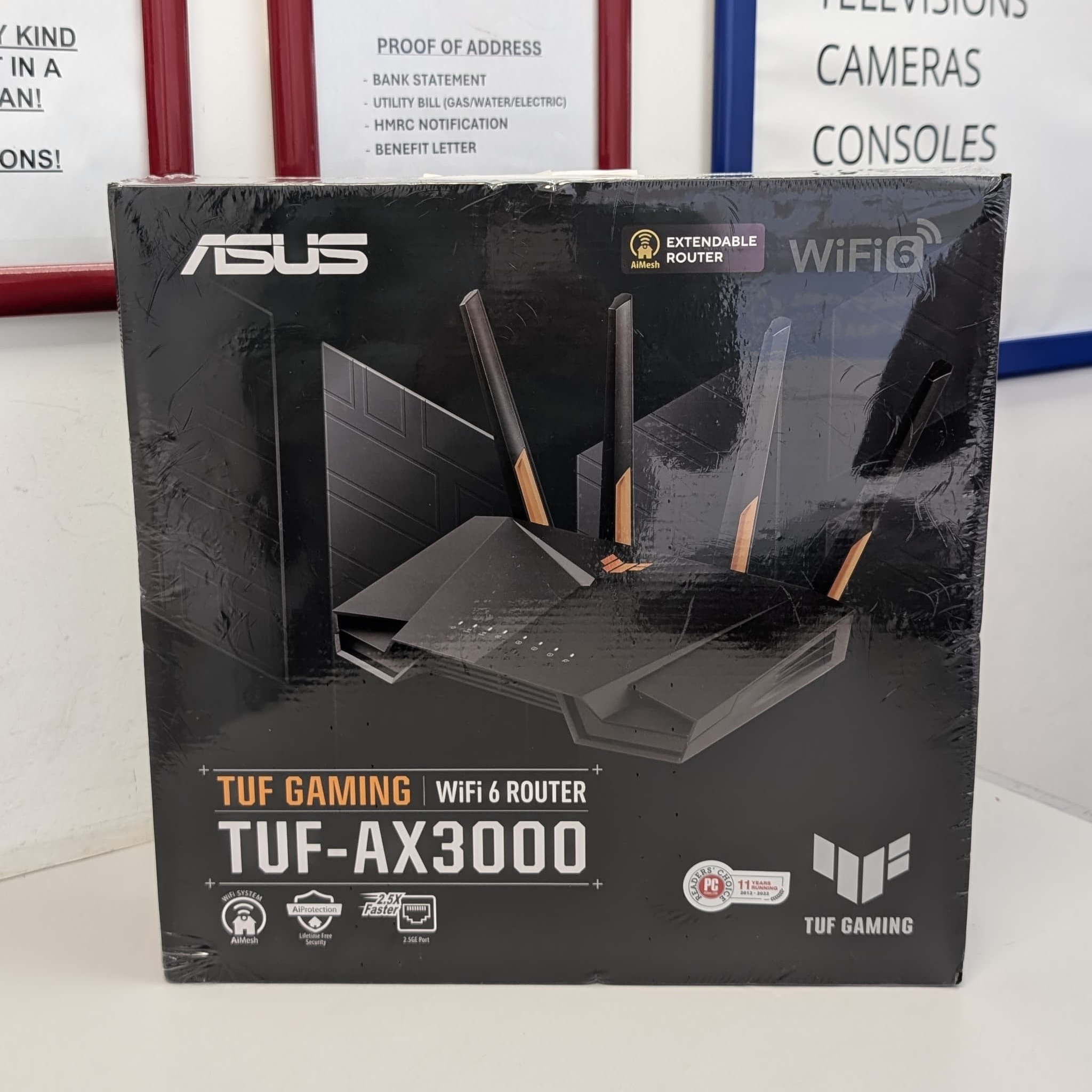 Pre-owned ASUS TUF Gaming AX3000 Dual-Band Wi-Fi 6 Router - Black ...